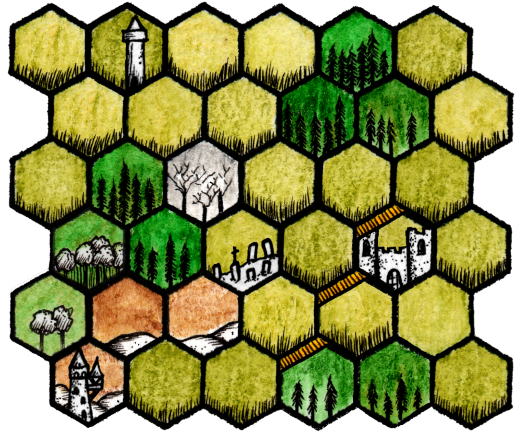 Using Hex Kit for Thirty Years Reuel, 2nd Age – Damn Elf Press